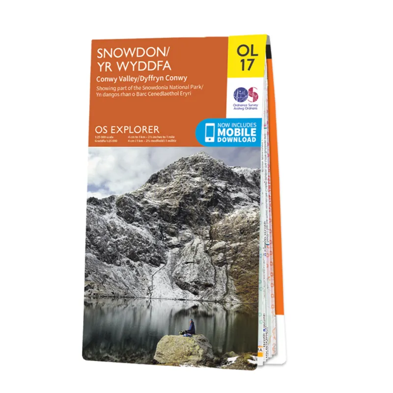 OS Explorer OL17 Snowdon / Yr Wyddfa 1:25000 Map
