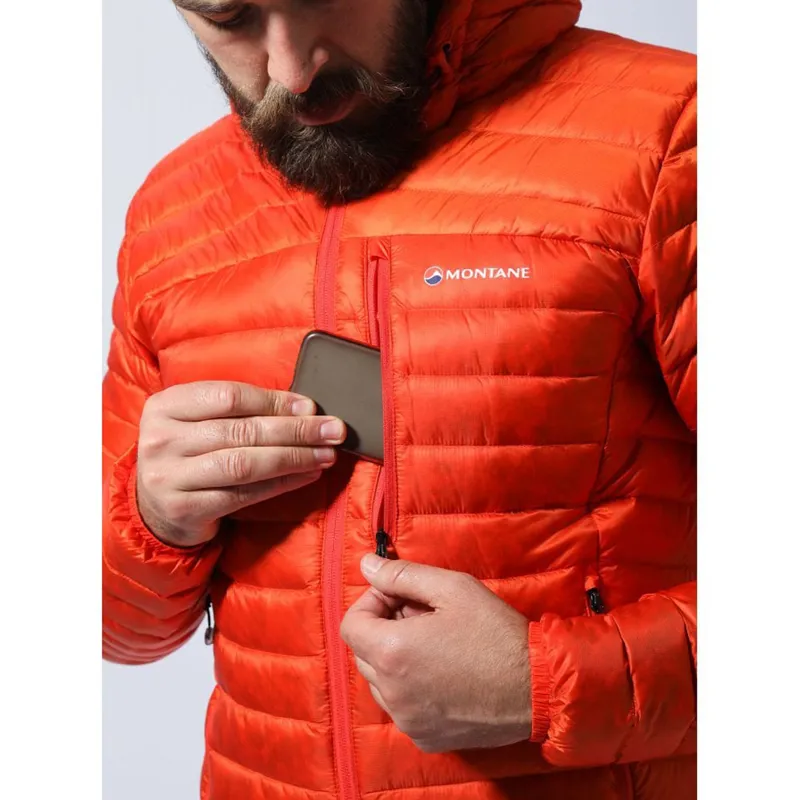 Montane Featherlite Jacket Mens Down Insulated Jacket - Firefly Orange