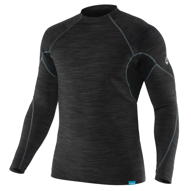 NRS Mens HydroSkin 0.5 Terraprene Long-Sleeve Shirt Black