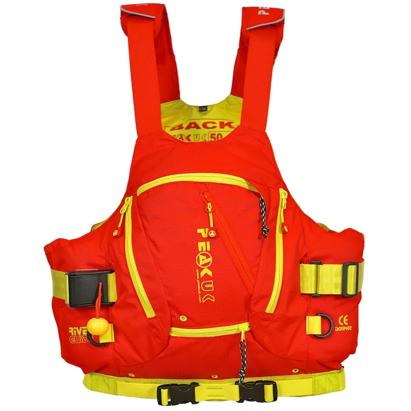 Peak UK River Guide Vest Womens PFD - Red White Water Bouyancy Aid