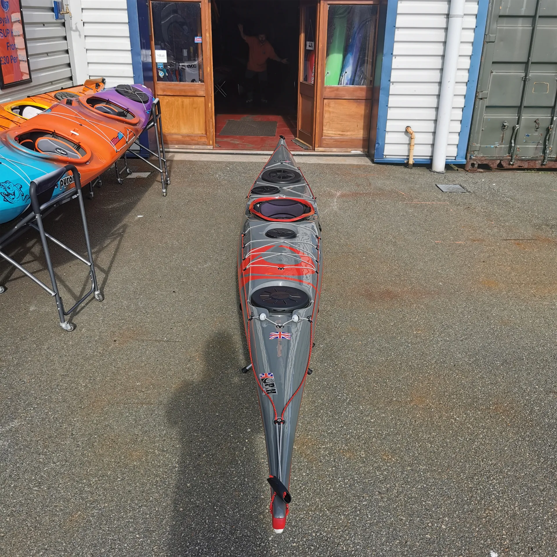 P and H Cetus MV Sea Kayak Lightweight Carbon Kevlar Grey Red