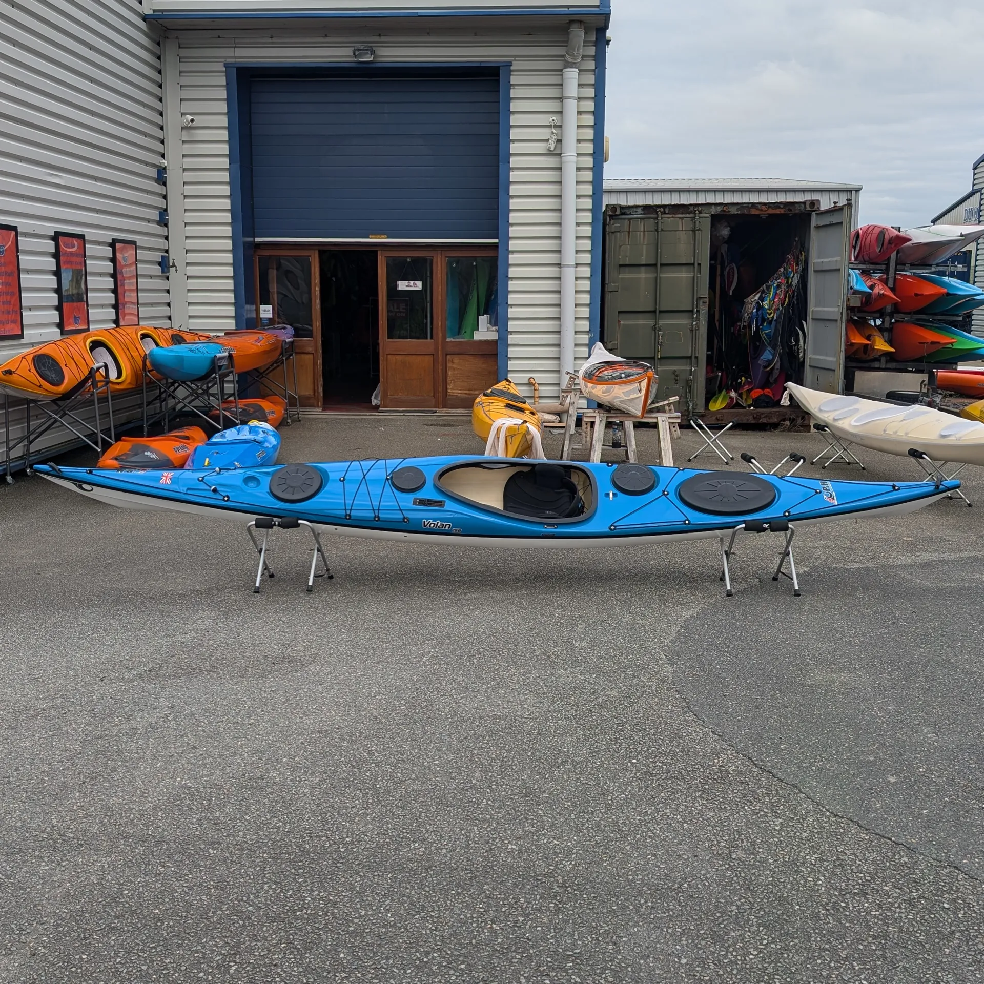2025 P and H Volan 158 Sea Kayak Classic Construction Blue