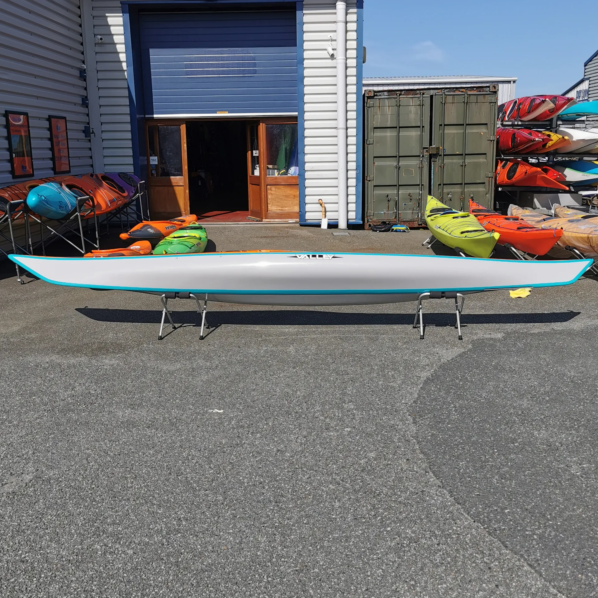 2026 Valley Sirona 16.1 Composite Sea Kayak Orange Keel Strip