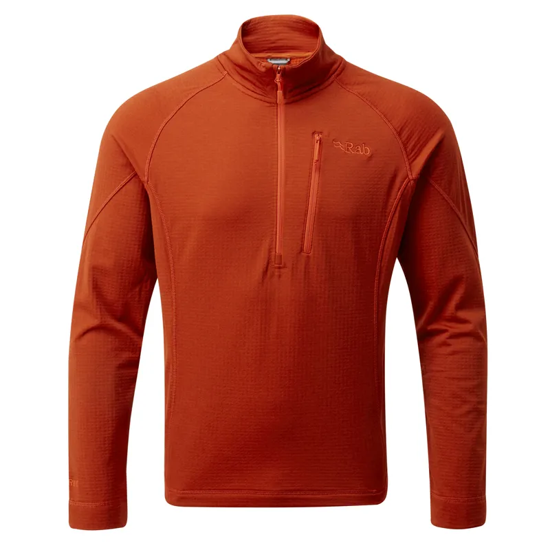 Rab Nucleus Pull-On Red Clay Mens Midweight Fleece Pullover